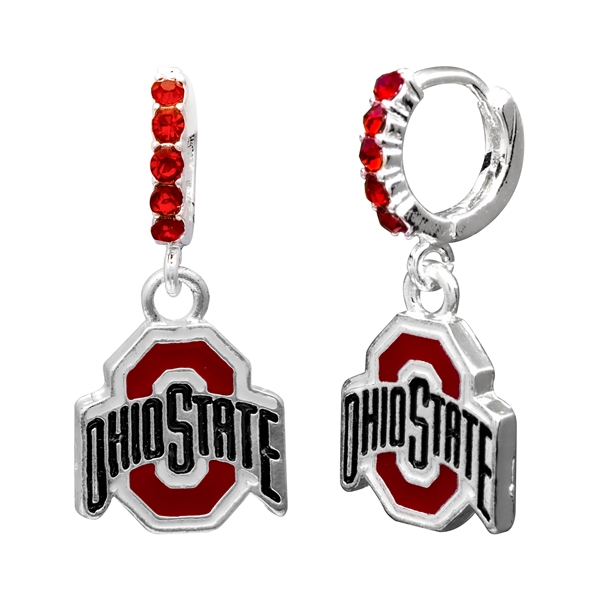 Women's College Fashion Crystal Ohio State University Logo Charm Cuff ...